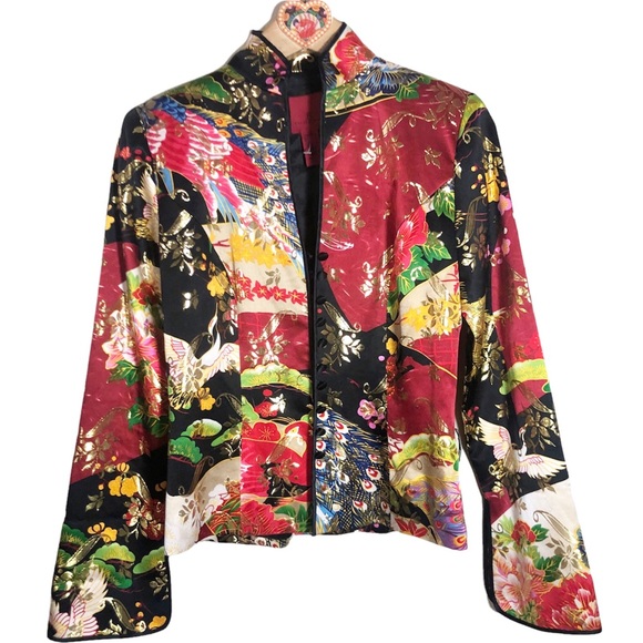 JS Collections | Jackets & Coats | Js Collections Silk Blend Statement ...